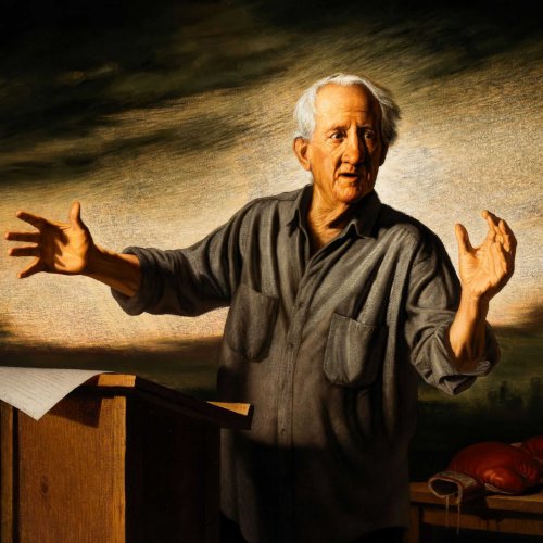 Gloves off (Tom Uren), National Portrait Gallery